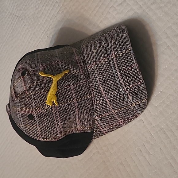 Puma | Accessories | Puma Plaid Cap Adjustable Grayblack With Yellow ...